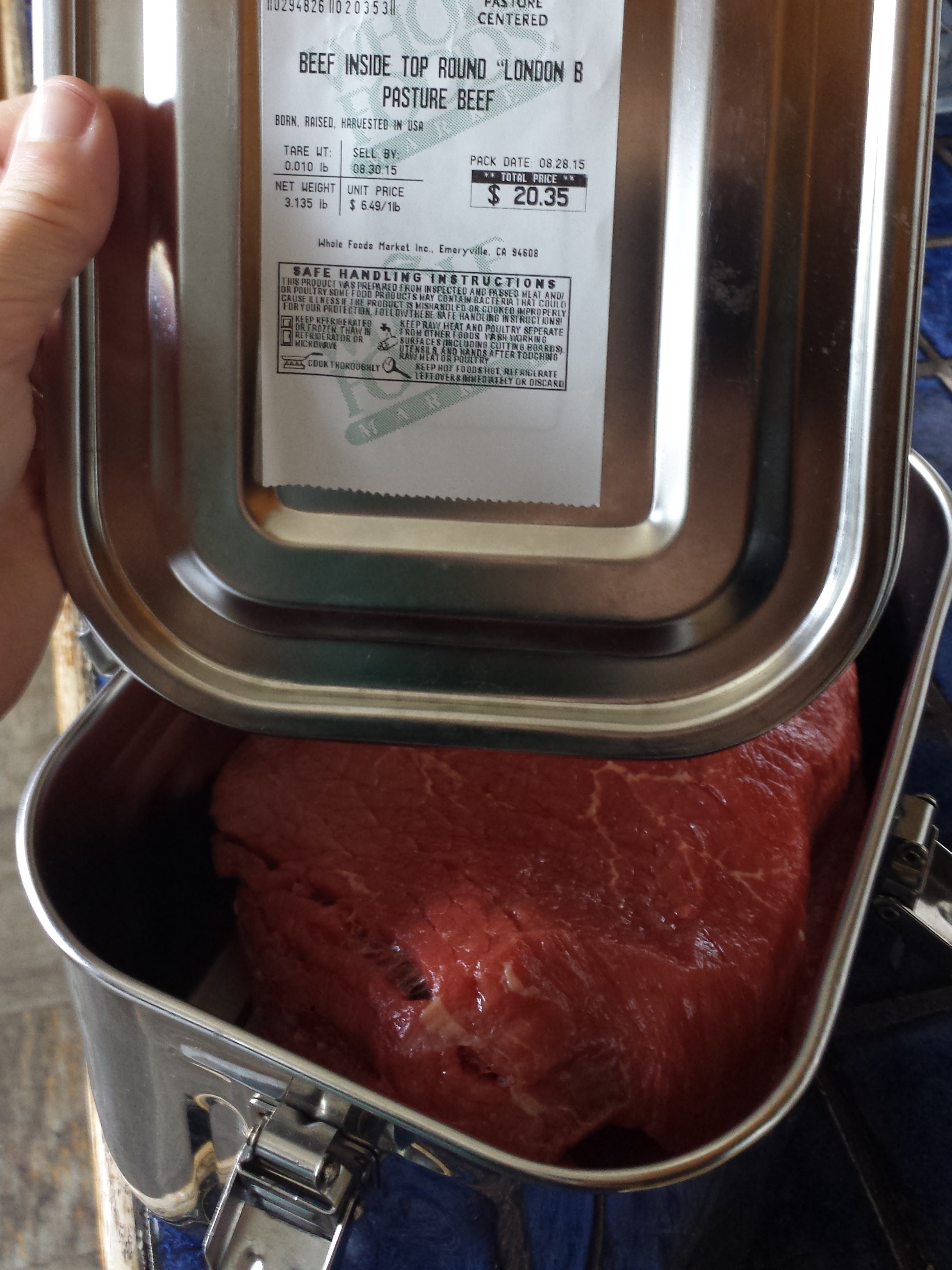 pastured-beef-in-stainless-container | My Plastic-Free Life
